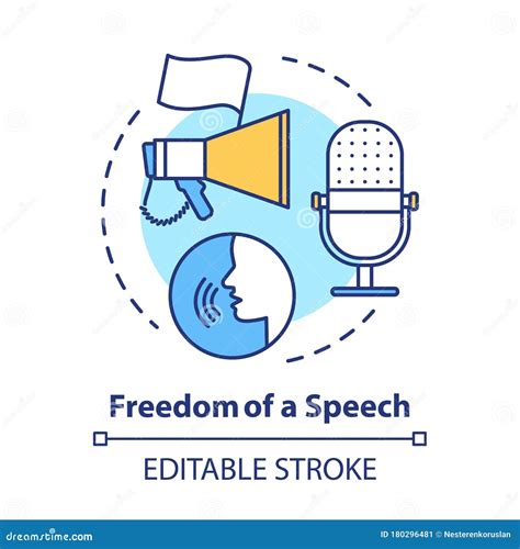 Elections Concept Icon Propaganda Freedom Of Speech Idea Thin Line Illustration Stock Vector