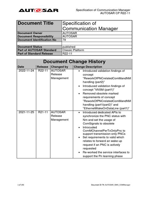 Autosar Sws Commanager Pdf Computer Network Communication