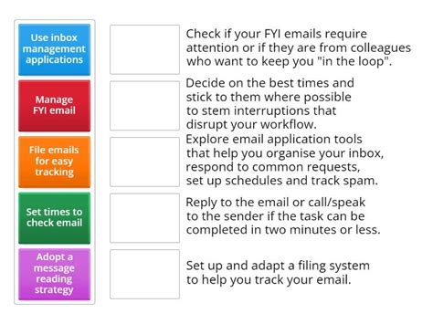 managing your inbox match up