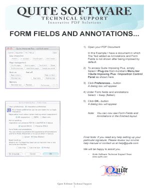 Fillable Online Form Fields And Annotations Quite Software Fax Email Print PdfFiller