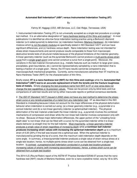 Pdf Automated Ball Indentation ® Abi ® Versus Instrumented