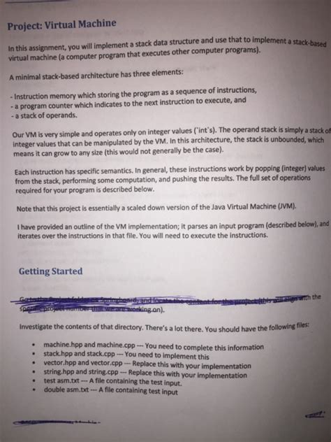 Solved Project Virtual Machine In This Assignment You Will Chegg