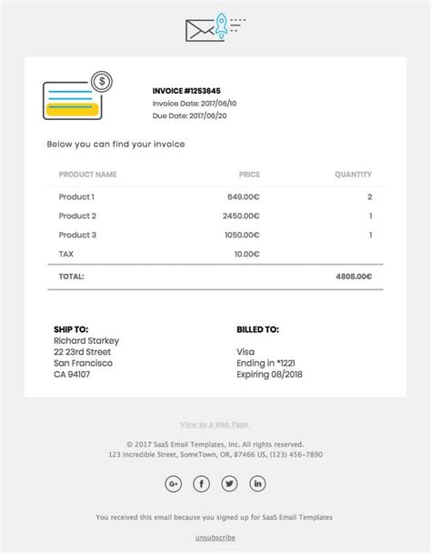 12 Email Invoice Templates To Customize And Click Send
