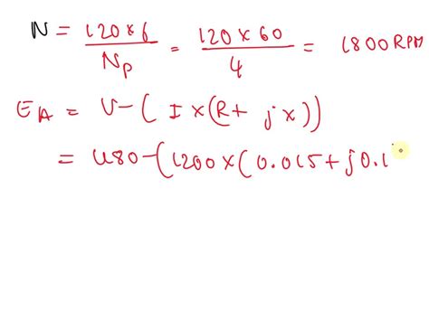 Solved A 480v 60hz Delta Connected Four Pole Synchronous Generator