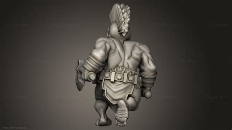 Chibi Funko Silver Tier Double Axe Chibi 3528 3d Stl Model For Cnc