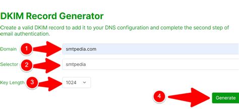 Free Dkim Record Generator Smtpedia