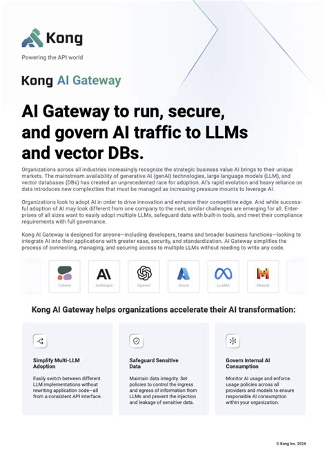 Kong Ai Gateway Ai Traffic Management And Governance Solution Kong Inc