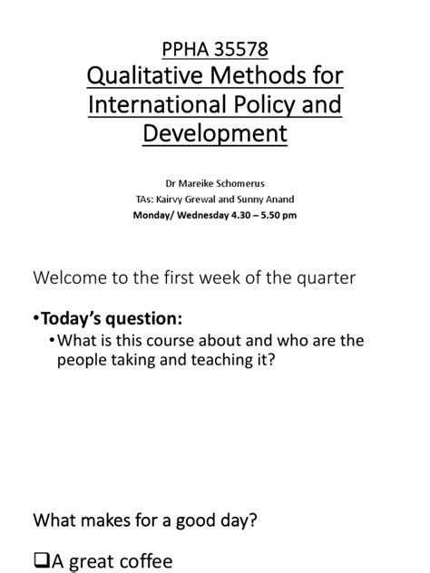 Class Week 1 2023 Lecture Slides Pdf Qualitative Research Social