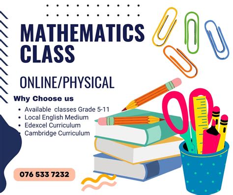 Mathematics Class Mathematics Ol Grade 6 11 Colombo