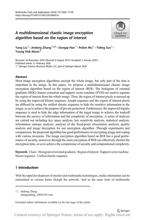 A Multidimensional Chaotic Image Encryption Algorithm Based On The