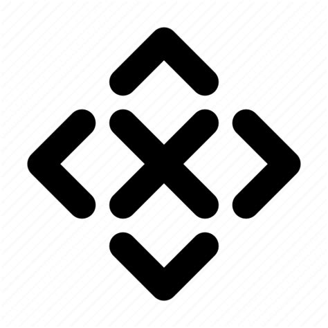 Cross Rotated Corners Icon Download On Iconfinder