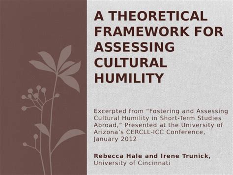 Pptx A Theoretical Framework For Assessing Cultural Humility Dokumen Tips