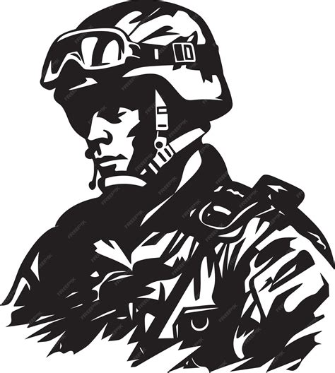 Premium Vector Combat Crest Courageous Defender Military Avatar