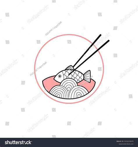 Asian Food Logo Isolated White Stock Vector Royalty Free Shutterstock