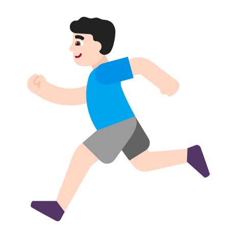 🏃🏻‍♂️ Мужчина бежит очень светлый тон кожи эмодзи