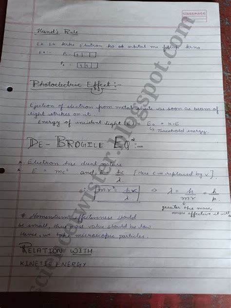 FORMULA CHEAT SHEET OF ATOMIC STRUCTURE STRUCTURE OF ATOM FORMULA AT A GLANCE Atomic