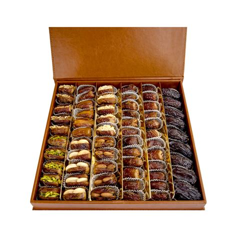 Mixed Dates And Stuffed Dates Leather Box Al Wathba