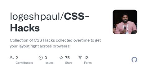 github logeshpaul css hacks collection of css hacks collected