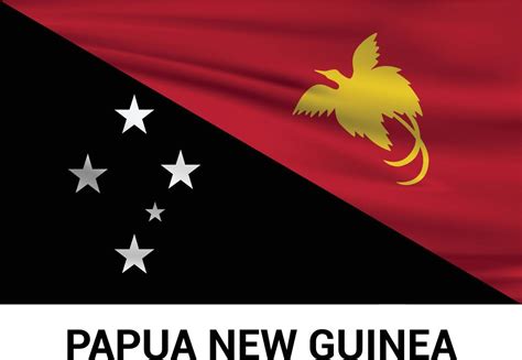 Papua New Guinea Flags Design Vector 13304213 Vector Art At Vecteezy