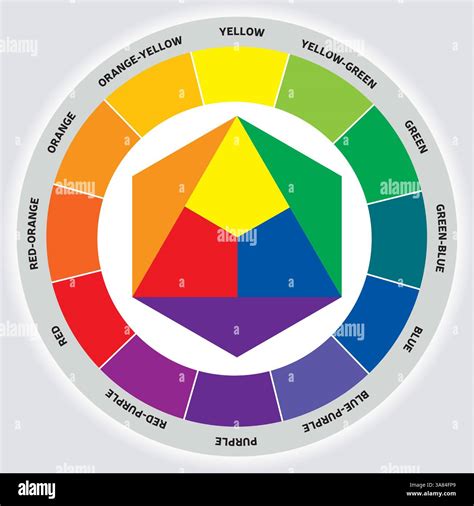 Chromatic Wheel Illustration Color Wheel Color Chart Vector Tool