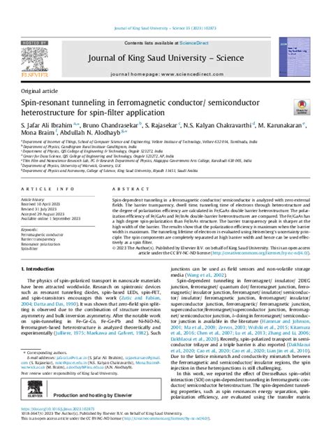Pdf Spin Resonant Tunneling In Ferromagnetic Conductor Semiconductor Heterostructure For Spin