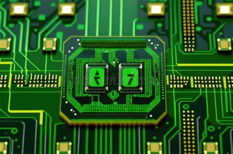 Futuristic Artificial Intelligence Brain With Circuit Board Is On