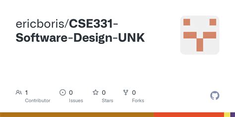 github ericboris cse331 software design unk