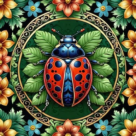 Premium Photo Illustration Of An Elegant Ladybug With Rich Dark
