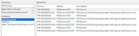 PIR Sensor Library For Proteus V The Engineering Projects