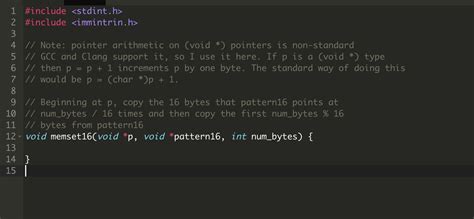 The C Library Function Memsetpcn Writes