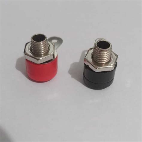 Jual Harga Per 1 Set Soket Banana Socket Sepasang Merah Hitam Steker