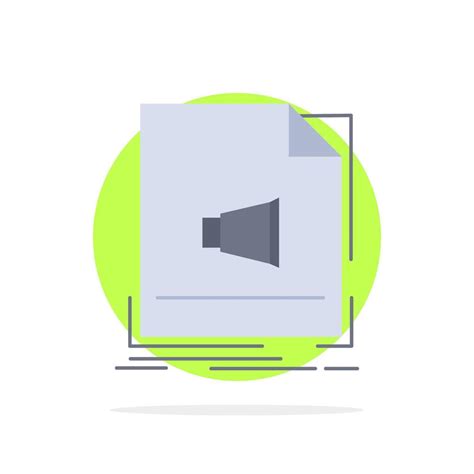 Audio File Format Music Sound Flat Color Icon Vector 19122167 Vector
