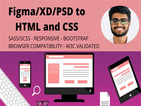 Your Figma XD PSD Design Converted Into HTML And CSS Upwork