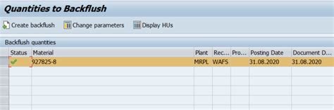 Synchronous Backflushing Of Handling Units From Re Sap Community