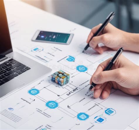 Conceptual Framework Drafting On Paper Stock Image Image Of Creation