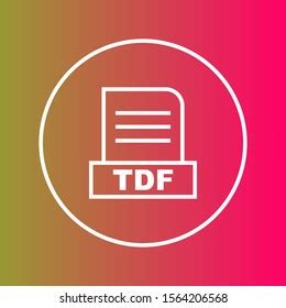 Tdf File Isolated On Abstract Background Stock Illustration 1564206568