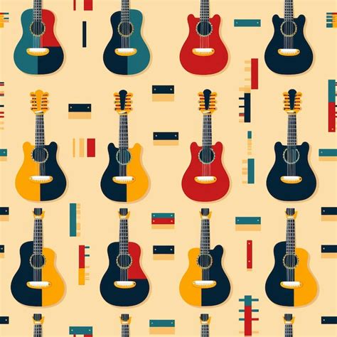 Premium Photo Intricate Melodies Unveiling The Guitar Pattern Masterpiece