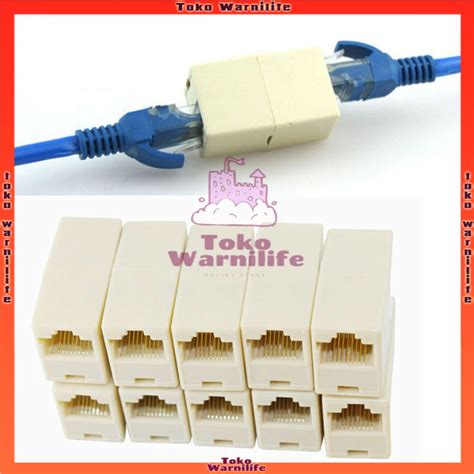 Jual KONEKTOR SAMBUNGAN KABEL PCS LAN RJ BAREL UTP RJ BARREL LAN COUPLER BISA COD