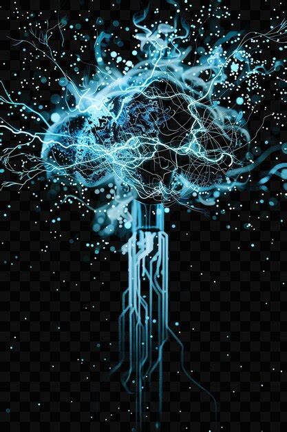 Premium Psd Electrical Explosion With Lightning Bolts Sparks And Circuit Effect Fx Film