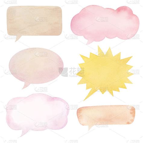 气泡信息和对话水彩设置