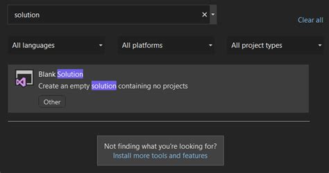 Visual Studio How To Create Blank Or Empty Solution
