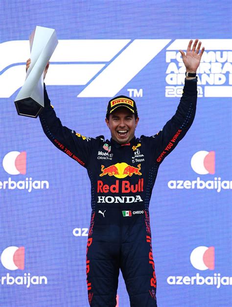 Hondas Sergio Perez Wins F1 Azerbaijan Gp
