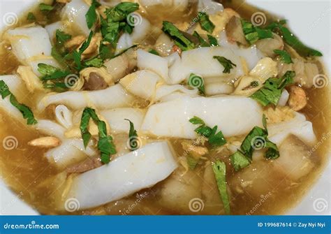 Myanmar Homemade Lor Mee Recipe Lor Mee Is A Chinese Indonesian Or Malaysian Noodle Dish Stock