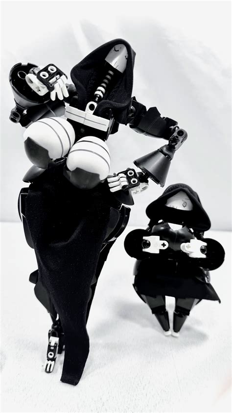Rule 34 2girls Bionicle Black Dress Black Hoodie Breasts Dawnofnssd Dinner La Reapreap Domna