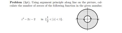 solved problem 3pt using argument principle along line on