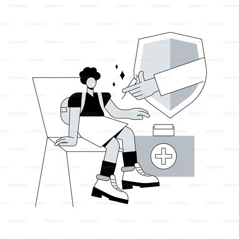 10대 초반과 10대 추상적인 개념 벡터 그림의 예방 접종 나이가 많은 어린이 예방 접종 십대 및 십대 초반의 예방 접종은 어린이를 전염병 추상적 은유에서 예방합니다