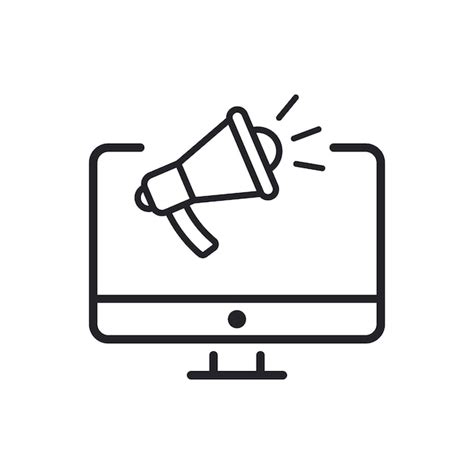 Premium Vector Digital Marketing Line Icon On White Background