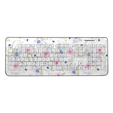 Girly Floral Wireless Keyboard