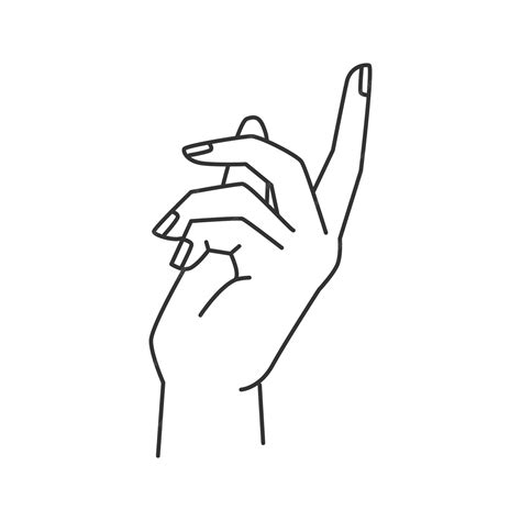 Premium Vector Pointing With Index Finger Hand Gesture