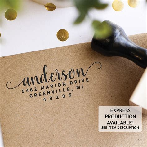 Address Stamp Self Inking Return Address Stamp Etsy